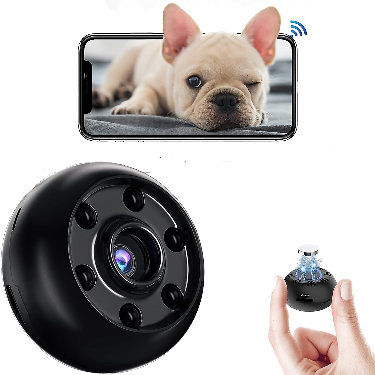Lagasang Hidden Camera WiFi Mini Wireless HD 1080P Small Camera with Motion Detection Spy Cameras for Home Security and Outdoor Nanny Cams