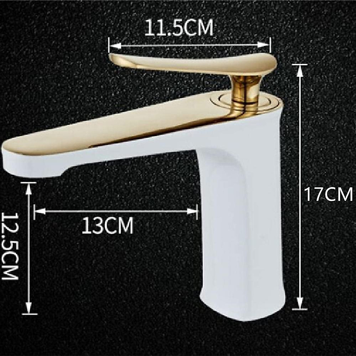 JBQ Bathroom Faucets Bathroom Sink Faucet Bathroom Vanity Faucet Solid Brass Sink Faucet Hot and Cold Single Handle countertop Mounted Toilet Crane Faucet (Color : Black Gold)