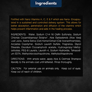 E3 Aloe and Oatmeal Shampoo for Cats & Dogs - for Allergies, Itching, Dog Skin and Coat Supplement, Helps Shedding, Hot Spots, Deodorizing Dog Shampoo - 16oz