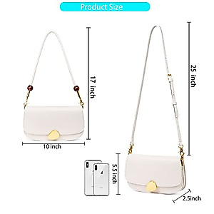 E&E&E Shoulder Bags for Women PU Retro Bag Tote Handbag Hobo Handbag Fashionable for Women with 2 Removable Strap Mini Flap Crossbody Bag Purse