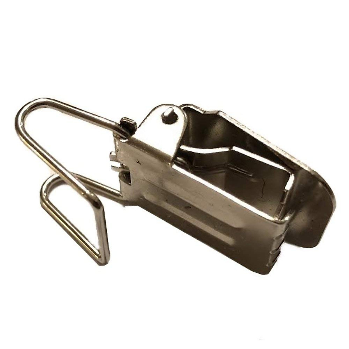 ANDUSTRIAL - Small Strong and Durable Nickle Plated Steel Clips/Clamps for Displaying Rug, Tapestry, Hides, Quilts, Mats, Towels, Linen On Wall - Wire Backed Alligator Clips - Silver, 10 Clips