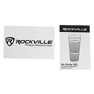 Rockville Go Party X10 Dual 10" Karaoke Machine System+Wireless Mic+Tablet Stand