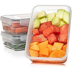 Homemaid Living Premium Airtight Plastic Storage Containers Easy Lock Lid, Microwave Freezer and Dishwasher Safe, Perfect Meal Prep or Food Storage Containers (Set of 7)