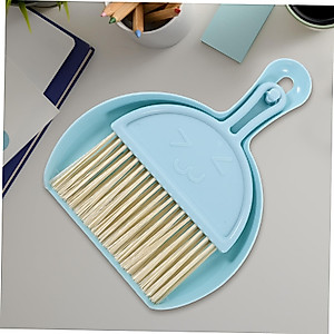 QUMIIRITY 1 Set Broom to Clean up Brooms Automotive Combos Cars Detailing Brush Mini Hand Broom Desktop Cleaning Broom Dustpan and Small Cleaning Brush Mini Broom Dust Pan Keyboard Pp Blue