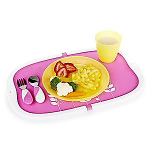 Munchkin® Go™ Snap Shut Silicone Placemat for Kids, Pink