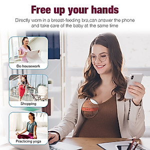 Double Electric Breast Pump Wearable Hands Free Breast Pump 1500mAh Portable Breastfeeding Pump