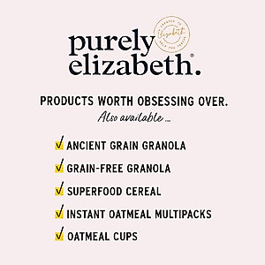 Purely Elizabeth, Vanilla Almond Butter, Keto Granola with MCT Oil, Grain-Free (3 Ct, 8oz Bags)