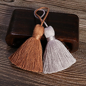 amokk Cute Chunky Bookmark Tassels with Cord Loop for Home Decor Tassels for Jewelry Making, Bookmark, DIY Craft - 5.31 in Length 14 Pieces (Multi)