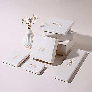 SWEETV Sterling Silver Earrings Chunky Hoop Earrings for Women 30MM Medium Huggie Earrings Silver Hoops