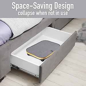 RUBROX Laundry Hamper with Lid on Wheels - 100L Large Laundry Basket with Bamboo Handle, Portable Clothes Hamper for Dorm Room, Bedroom, Bathroom, Grey foldable Hamper For Toys, Clothing, Clothing