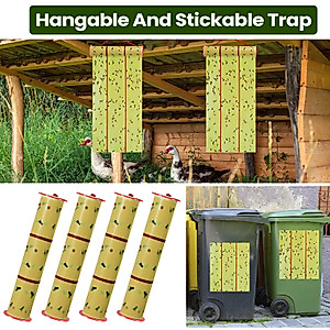 Qualirey Sticky Fly Traps Outdoor Giant Fly Traps for Indoors Sticky Fly Paper Strips Indoor Hanging Fly Tape Insect Fly Paper Sheets Glue Bug Catcher Outdoor for Gnats Mosquitoes (150 ft)