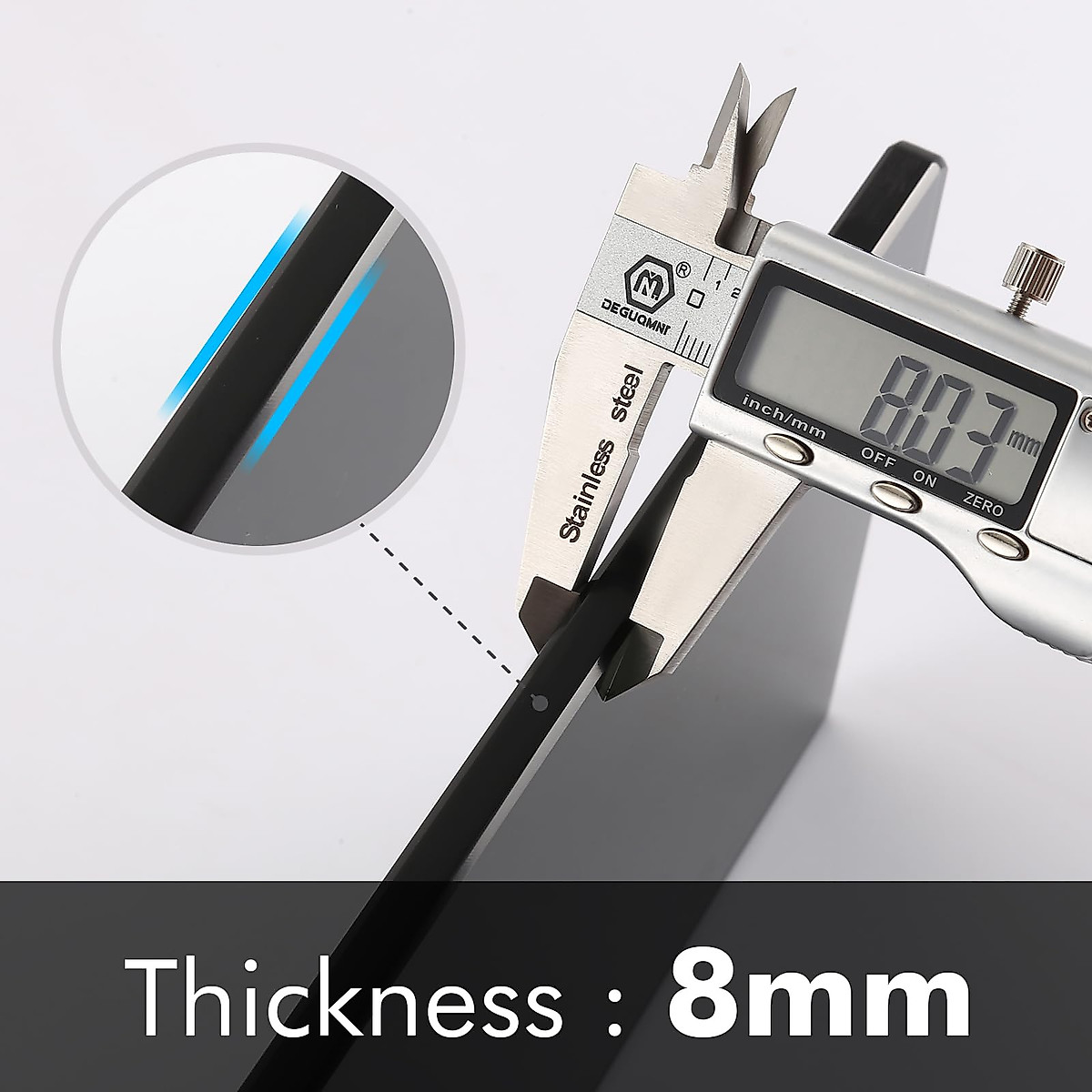 KES Bathroom Glass Shelf Aluminum Black Extra Thick Tempered Glass Rectangular 1 Tier Basket Wall Mounted, 2 Pack, A4126A-BK-P2