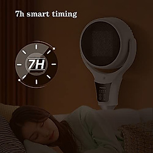 Outdoor Garden Heater Freestanding Space Heater for Indoor Use, 2000W PTC Ceramic Oscillating Heater with 3 Modes, Touch Panel and Remote Control, 7h-Timer, Safe and Quiet Patio He