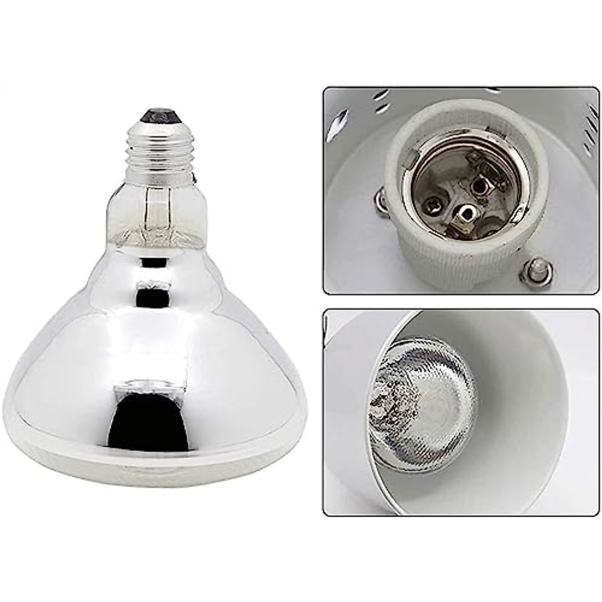 LINKANRUO 250W 19cm Commercial Heat Lamp Food Warmer, Food Heating Lamp for Restaurant and Buffet, Keep Food Warm, Telescopic Hanging Chandelier with Heating Lamps(Gold)