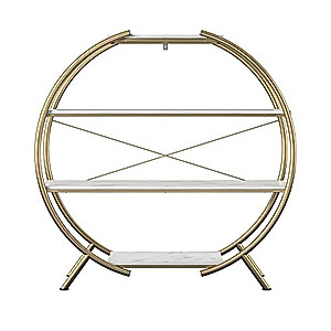 CosmoLiving by Cosmopolitan Bookcase, White Marble