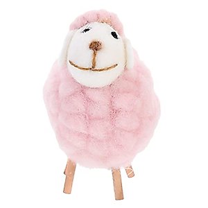 Abaodam Little Sheep Ornament Plushie Mini Dolls Desktop Fluffy Sheep Mini Sheep Statue Xmas Sheep Ornament Desktop Sheep Doll Felt Sheep Doll Crafts Christmas Sheep Decoration