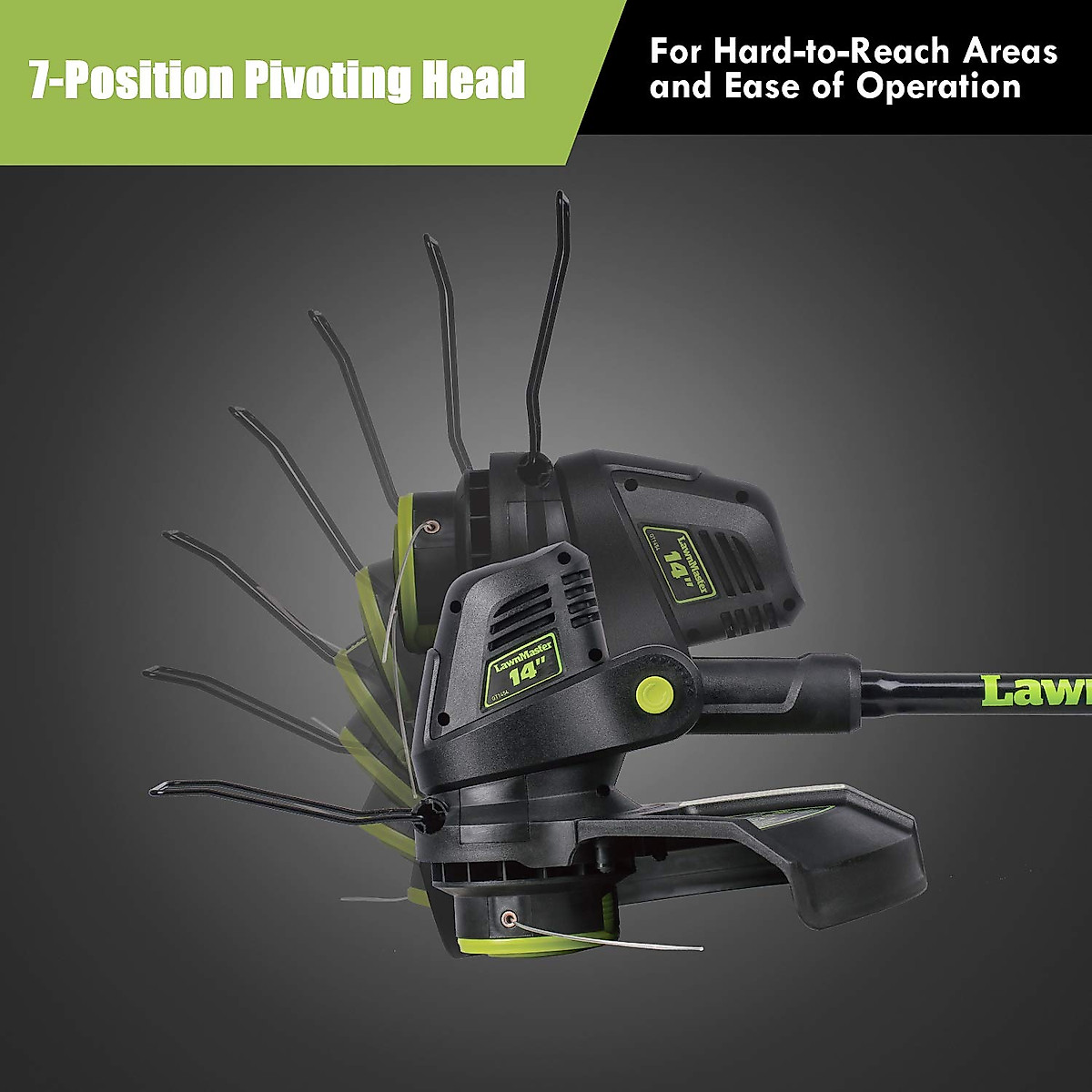 LawnMaster GT1454 Electric String Trimmer 5.5Amp 14-Inch Corded Grass Trimmer