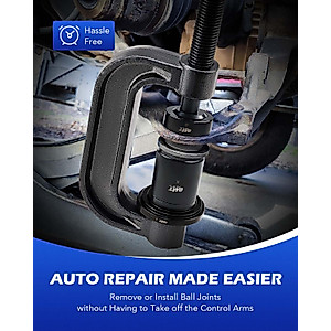 Orion Motor Tech Heavy Duty Ball Joint Press & U Joint Removal Tool Kit with 4wd Adapters, for Most 2WD and 4WD Cars and Light Trucks (BK)