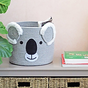 T&T Homewares Koala Storage Basket Medium Size, Ideal for Baby Diapers, Laundry, Nursery & Kids Room - Versatile Organizer for Woodland Decor, Pet Toys