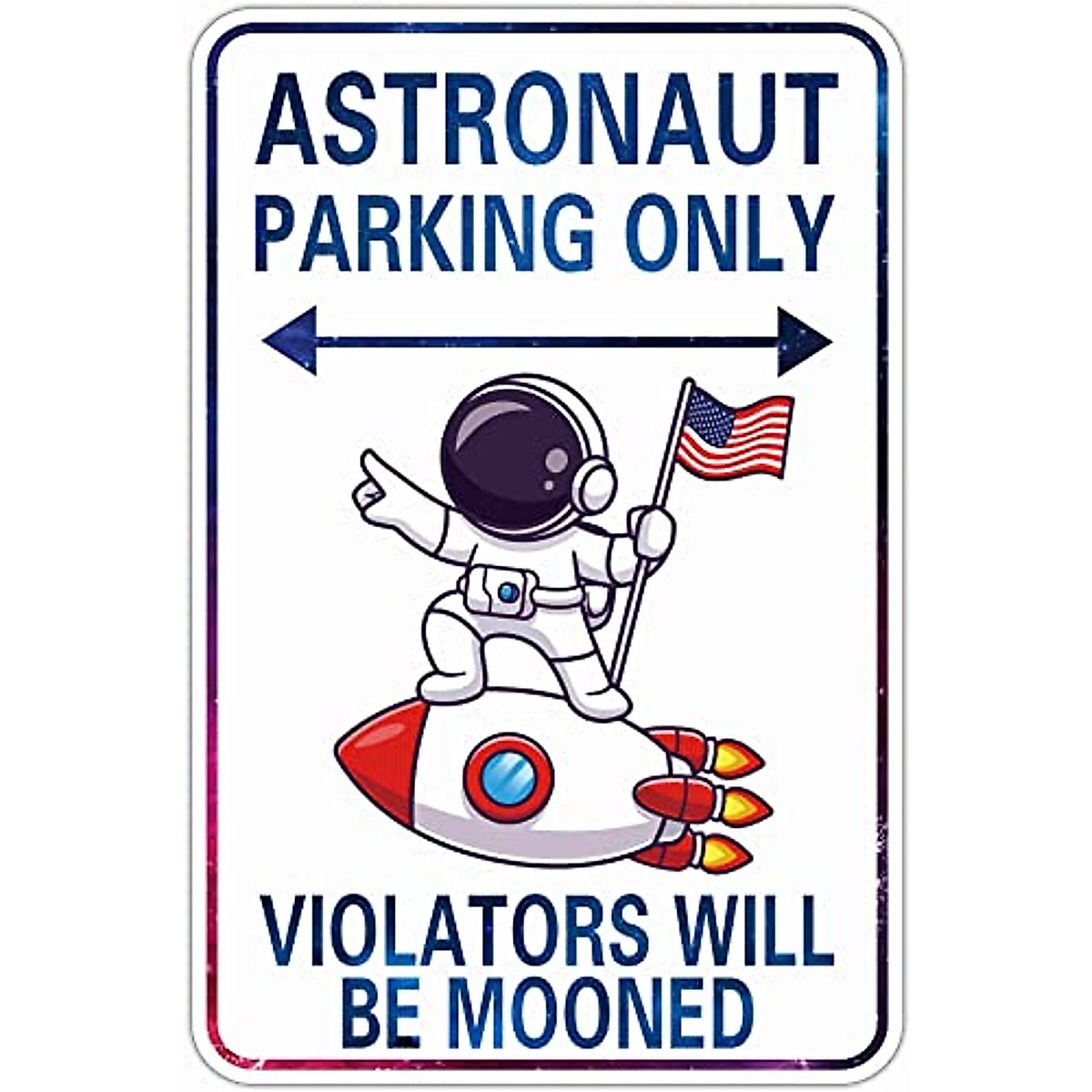 Astronaut Parking Only Sign Outer Space Themed Bedroom Decor Space Nursery Decor For Boys (931)