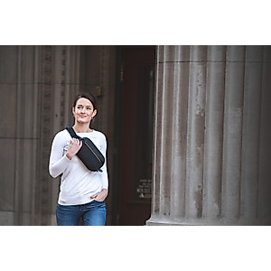 NOMATIC Navigator Premium Sling Bag - 1L w/ 2L Built-In Expansion - Slim & Lightweight Crossbody Bag, Fanny-Pack - Water Resistant Everyday Bag (Black)