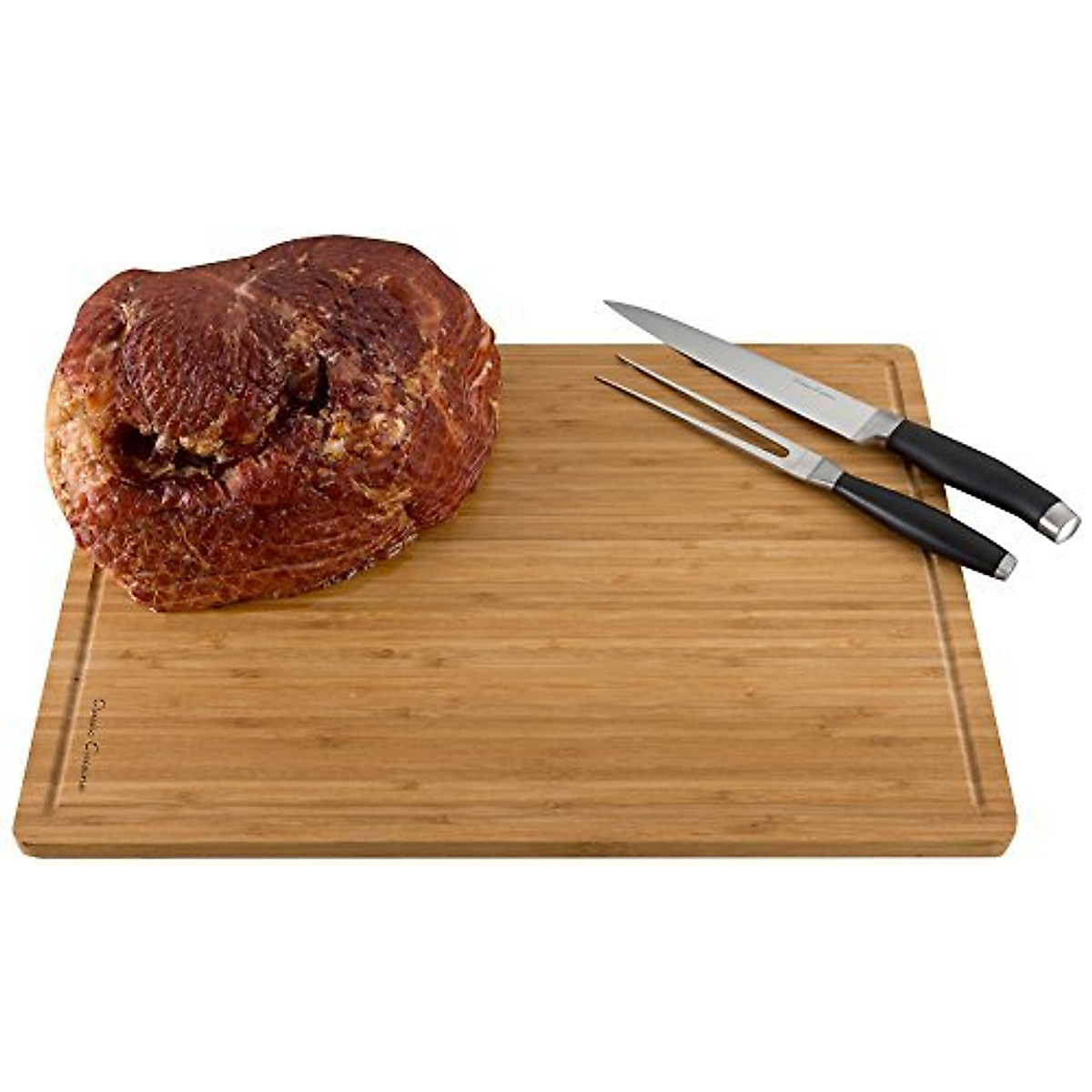 Extra Large Cutting Board- Thick Chopping and Serving Board with Juice Groove 20 x 14 x .75 by Classic Cuisine