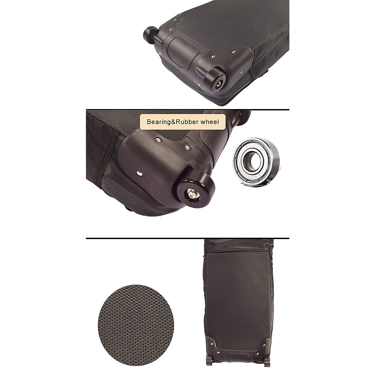 UNISTRENGH Fully Padded Snowboard Bag With Wheels Large Multi-compartment Ski Boots and Helmet Bag Perfect for Travel (Black/Blue, 180cm)