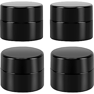 (24 Packs) Green Nexus 5g/5ml UV Protection Glass Jars for Lip Balm, Lotion, Oil, Cream & Cosmetics Enhanced Cap (2024)