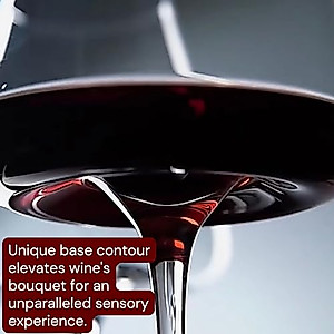 Sommelier´s Touch Elegant Crystal Wine Glass Set of 2. 20 oz, Artisan Crafted, Thin Rim, Long Stem - Versatile for Red, White, and Specialty Wines - Wine Lovers Gift.