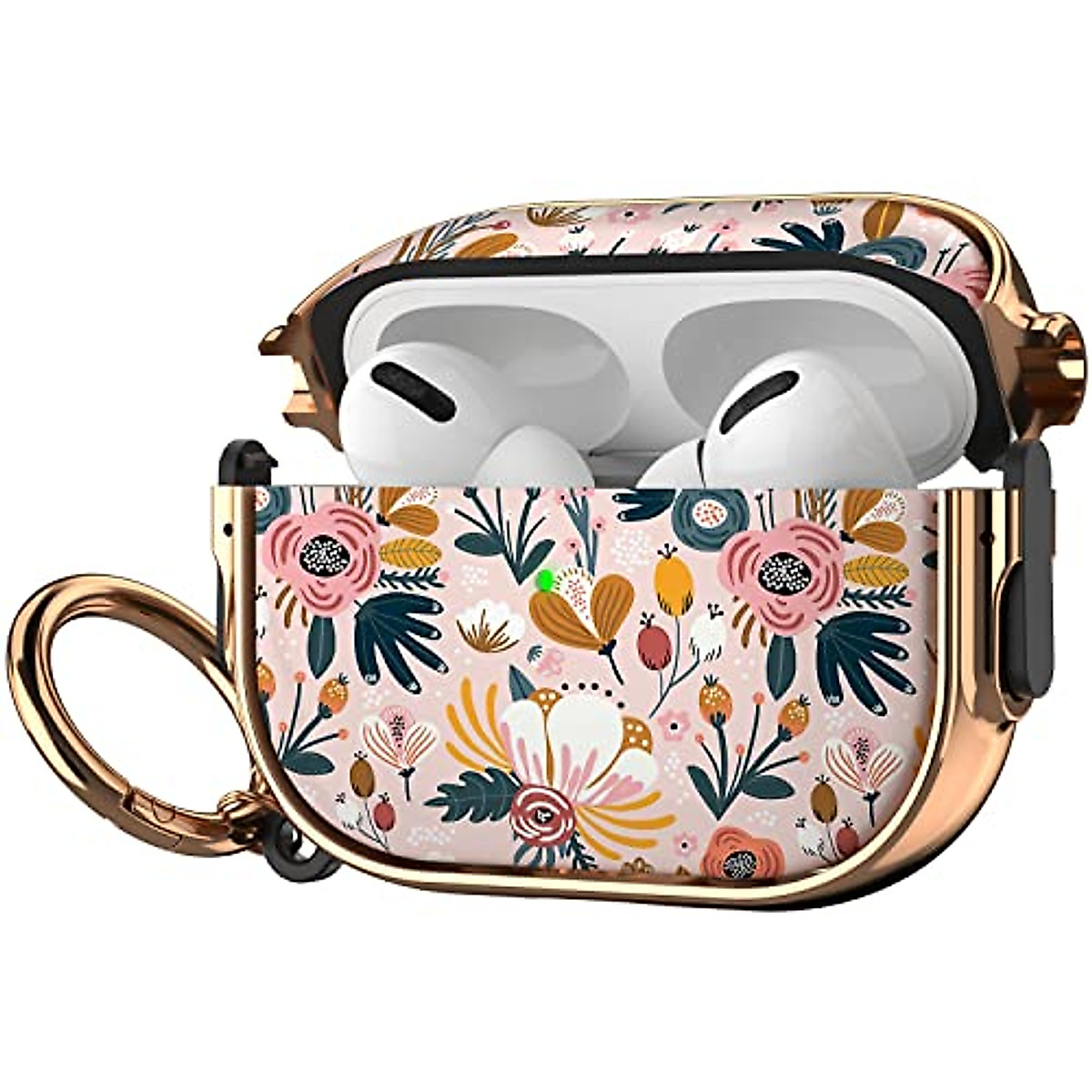 Maxjoy for Airpods Pro Case Cover(2nd/1st Generation), Lock AirPod Pro 2 Case for Women Men with Keychain Protective Hard Case for AirPods Pro(2022/2019)