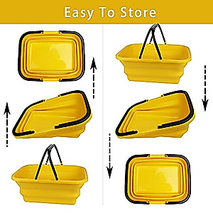 Collapsible 10L Wash Bucket for Car Washing, Kitchen, Picnic, Dishes and Person During Camping, Hiking and Home