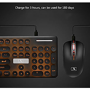DFFGHKS LED Backlit Wired Keyboard Mechanical Gaming Keyboard, Ergonomic, dustproof and Waterproof, Suitable for laptops, Computers, laptops