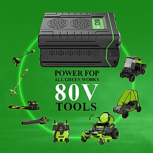 Simple Plus+ 80V 3.0Ah Replace Battery for Greenworks 80V Battery Max Lithium lon Battery Pro GBA80200 GBA80250 GBA80400 GBA80500 for Greenworks 80V Cordless Power Tool