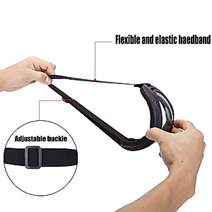 FOCUSSEXY Ski Goggles Snowboard Motocross Glasses with UV Protection Wind Resistance Goggles for Men Women