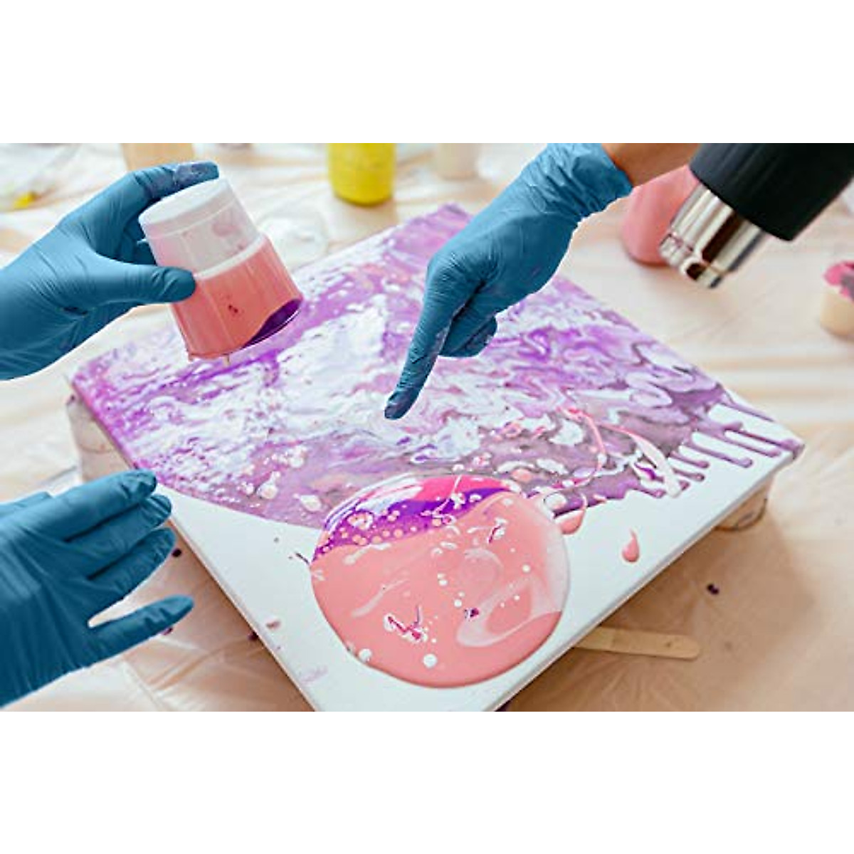 BeeSure BE1115 Nitrile Powder Free Exam Gloves, XSmall (Pack of 100)