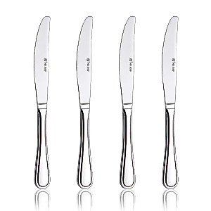 HISSF Dinner knife 4 Pieces Stainless Steel Butter Knife Set, Silver