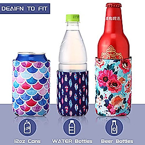 18 Pieces Can Sleeves Neoprene Can Coolers Reusable Can Covers Drink Cooler Sleeves for 12 oz Cans (Fresh Style)