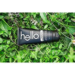 Hello Activated Charcoal Starter Kit Fluoride Free SLS Free Whitening Toothpaste Extra Freshening Mouthwash 2 Charcoal Bristle BPAFree Toothbrushes, Black, 1 Count