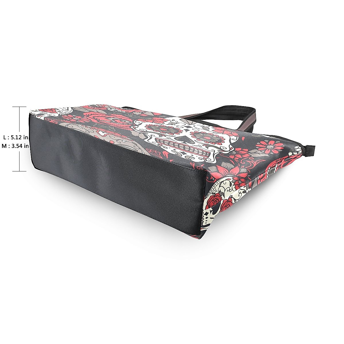 Womens Skull Tote Bag Top Handle Ladies Halloween Handbag Sugar Skull Purses and Handbags