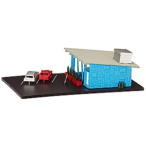 Bachmann Trains - PLASTICVILLE U.S.A. BUILT-UP BUILDING - DRIVE-IN HAMBURGER STAND - N Scale (45709)
