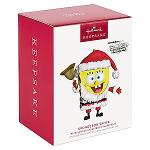Hallmark Keepsake Christmas Ornament 2023, Nickelodeon SpongeBob SquarePants Santa, TV Show Gifts