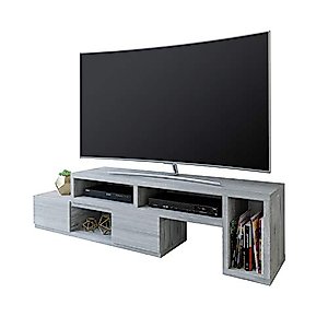 Adjustable TV Stand for 75 Inch TV, Modern TV Stand for Living Room with Storage, Expandable Base Entertainment Center Fits Screens up to 75" When TV is Measured Diagonally, Grey