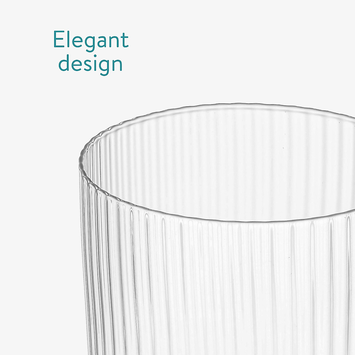 Navaris Snifter Glasses (Set of 4) - 10 oz Glass Snifters for Whiskey, Wine, Brandy, Drinks, Desserts - Decorative Fluted Glassware - Dishwasher-Safe