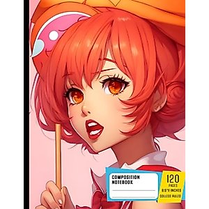 Composition Notebook College Ruled: Anime Art Style, Female Tootsie Pop Design, Ideal for Art and Inspiration, Size 8.5x11 Inches, 120 Pages