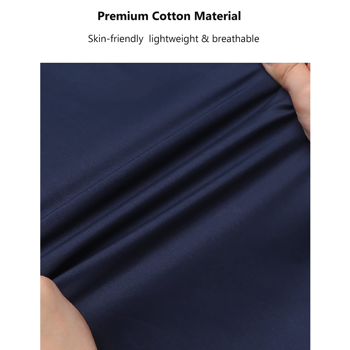 COOFANDY Men's Casual Long Sleeve Shirt Slim Fit Button Down Plaid Collar Dress Shirt Blue Large