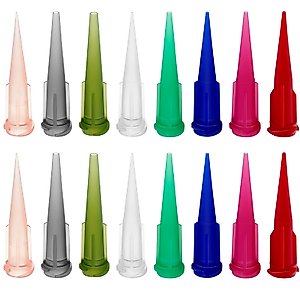 160 Pieces 8 Size Plastic Tapered Pinhead Blunt Syringe Tips Adhesive Dispensing Tip Plastic Glue Tips for Oil or Glue Applicator