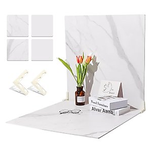Food Photography Backdrops Paper, 6PCS Double Side Wood Marble Texture Photo Backdrop Paper, 22x35 inch Waterproof Backdrop for Small Product Jewelry Cosmetics Makeup Table Top Shooting Prop