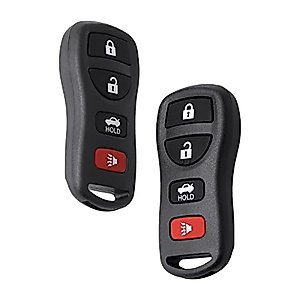 XINXUSONG 2Pcs Car Key Fob Keyless Entry Remote KBRASTU15 4-btn Compatible with Armada Altima Maxima Sentra Quest CWTWB1U758 CWTWB1U821 28268-C991A FX35 FX45 350Z EX35 G35 QX56