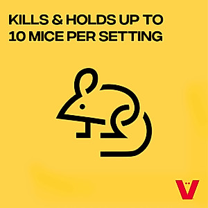 Victor M260 Indoor Multi-Kill Humane Electronic Mouse Trap - No Touch, No See Electronic Instant Kill Mouse Trap – Kills & Holds Up to 10 Mice Per Setting