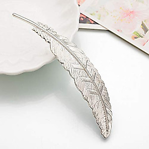 2pcs Feather Metal Bookmark Vintage Classical Delicacy Gifts Silver and Creative